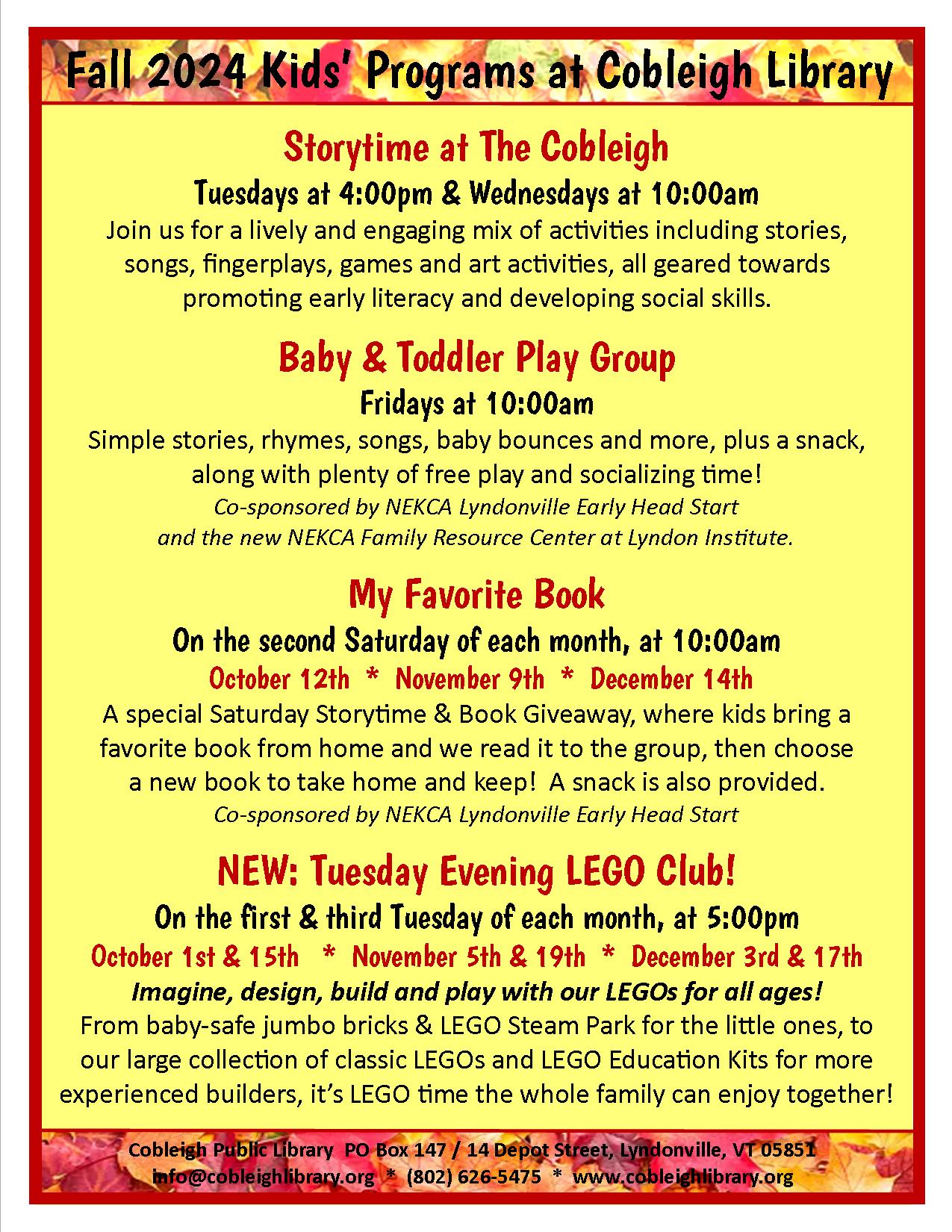 Cobleigh Public Library – Lyndon Vermont